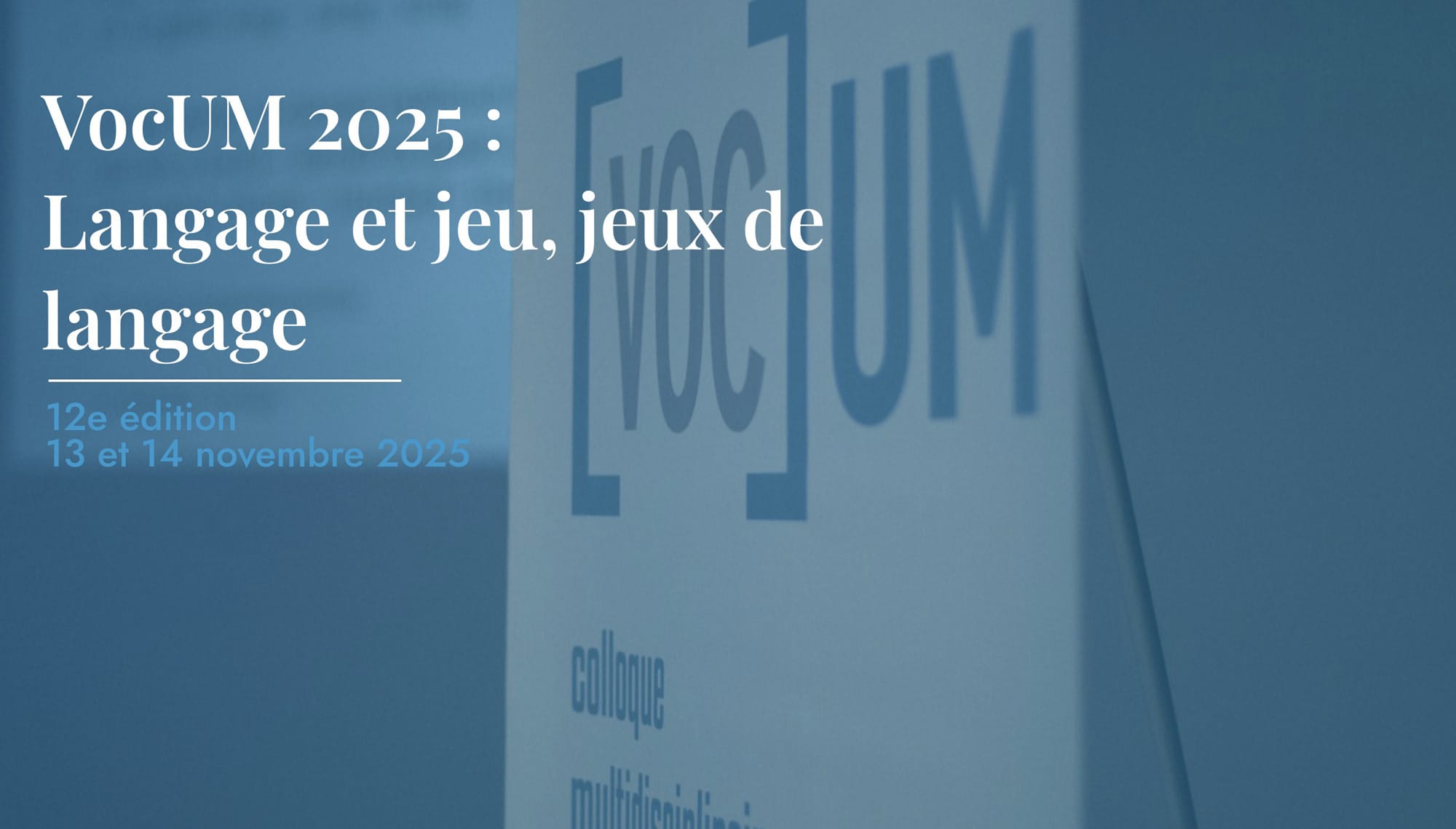 VocUM 2025 – Langage et jeu, jeux de langage